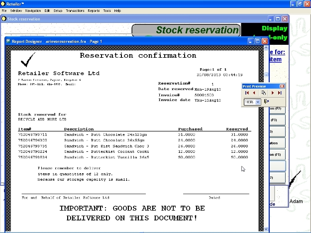 Retailer | Stock Reservation System